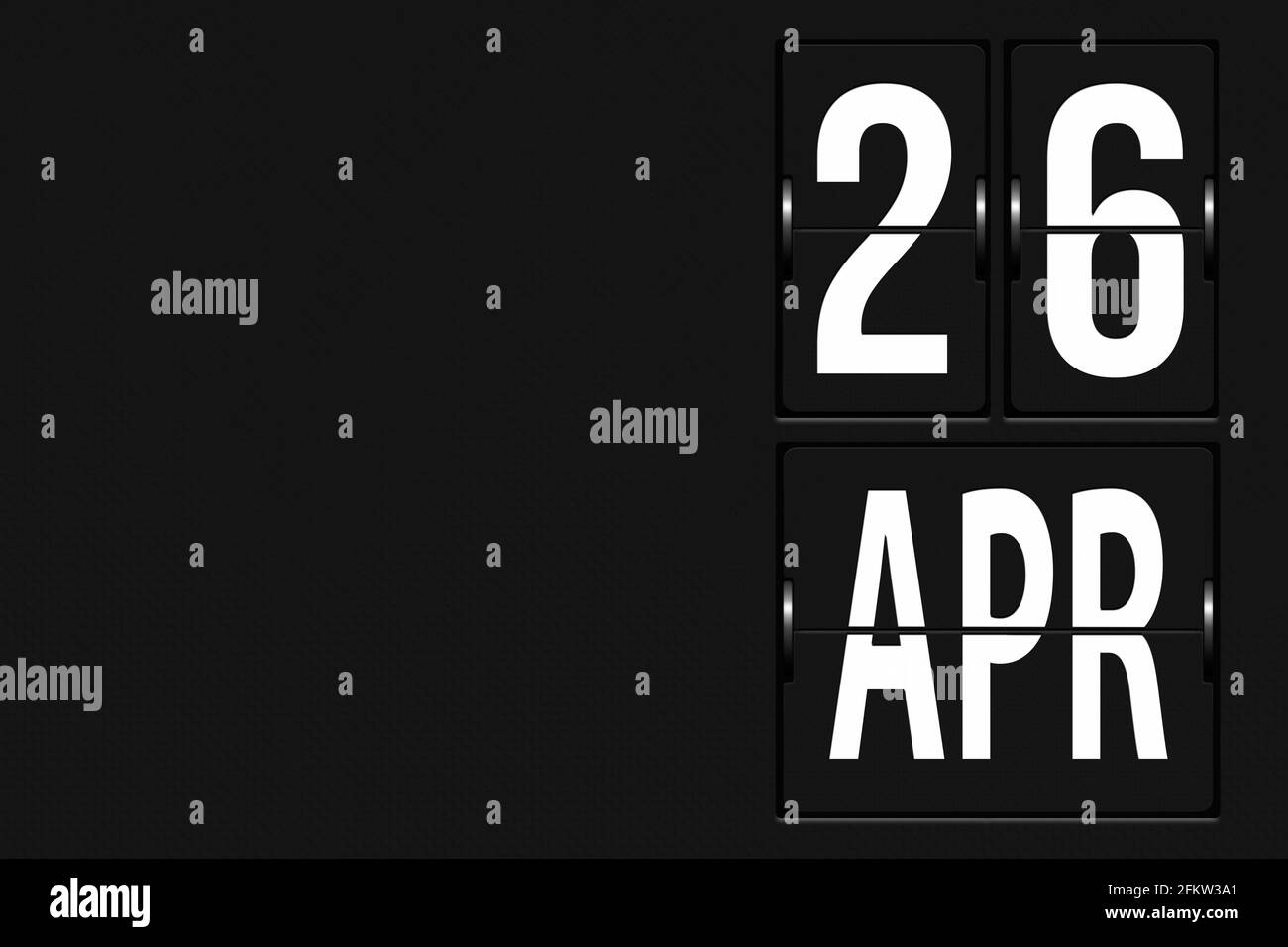 April 26th. Day 26 of month, Calendar date. Calendar in the form of a ...