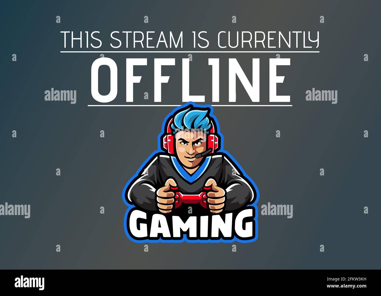 Composition of this stream is currently offline message, with gamer ...