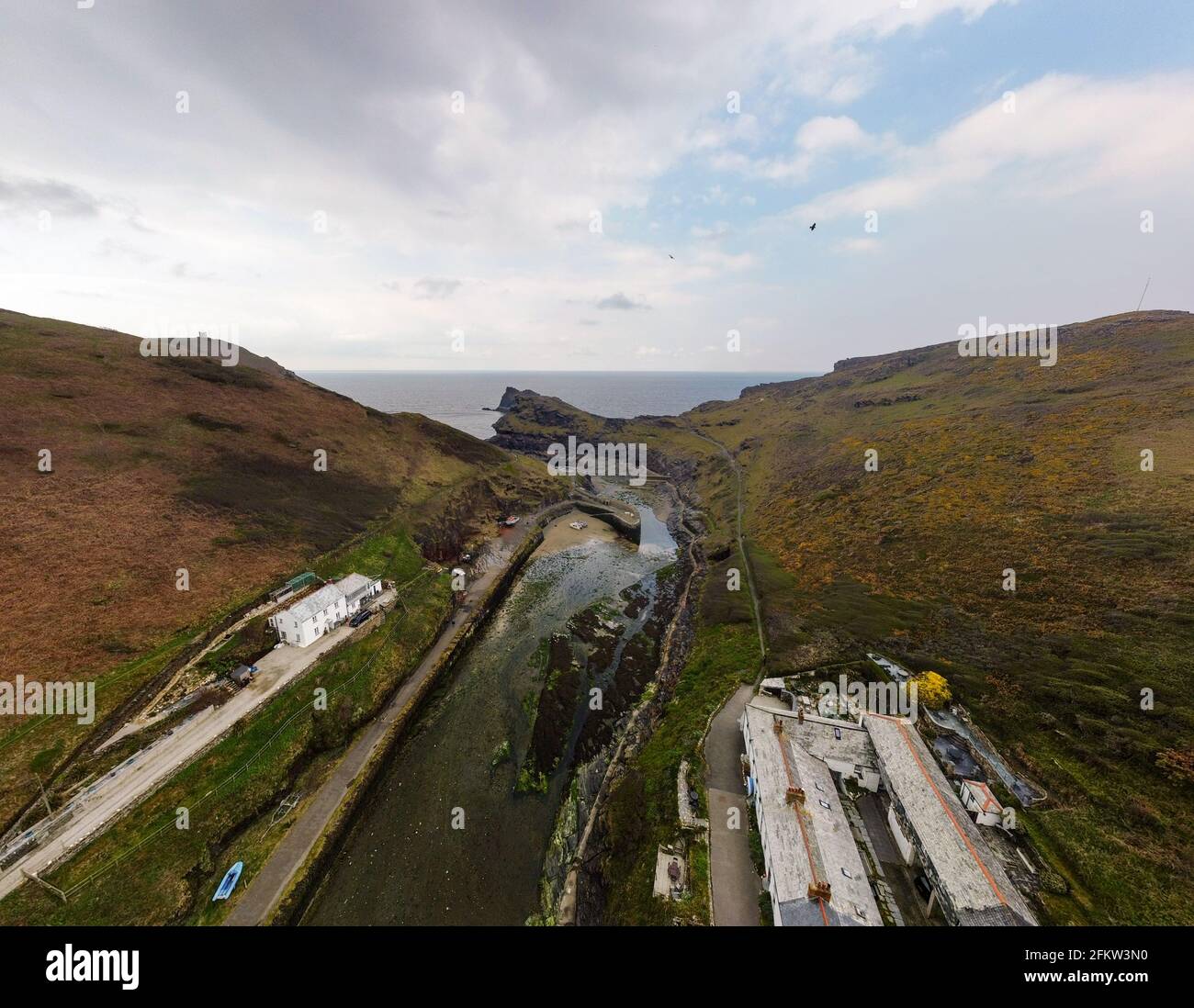 Boscastle aerial hi-res stock photography and images - Alamy
