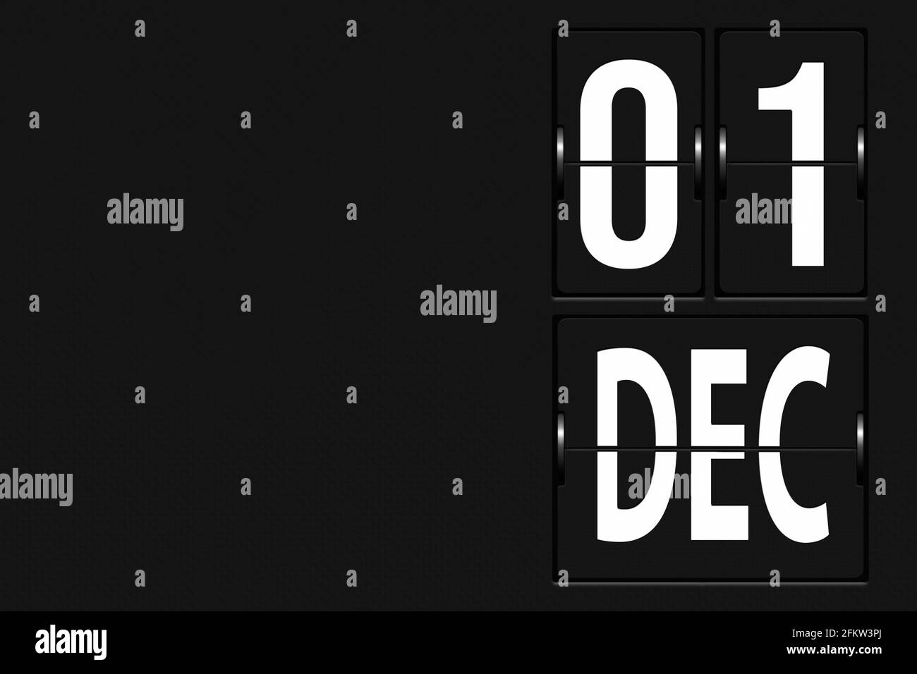December 1st . Day 1 of month, Calendar date. Calendar in the form of a ...