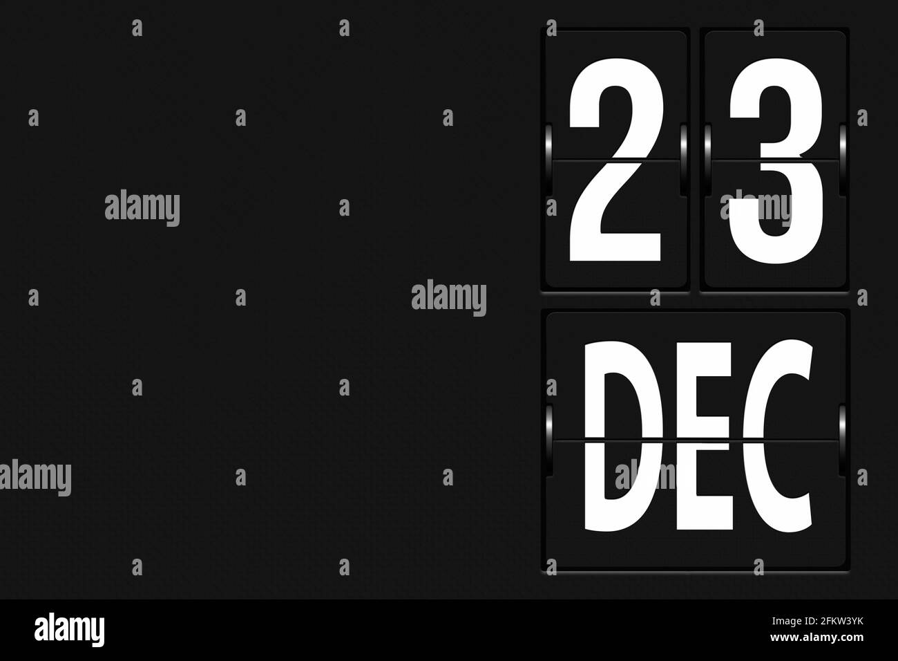 December 23rd. Day 23 of month, Calendar date. Calendar in the form of ...