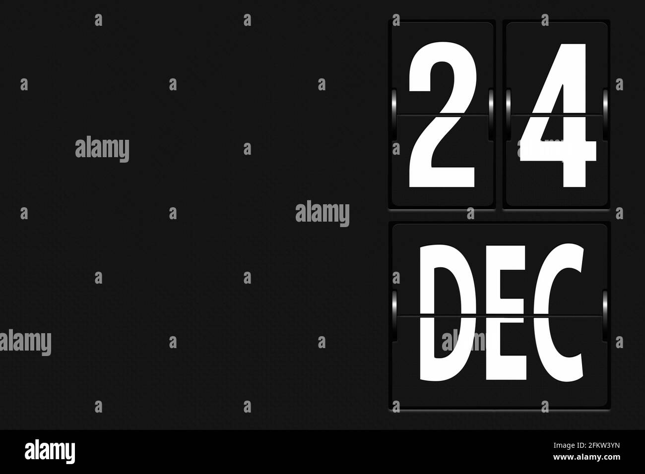 December 24th. Day 24 of month, Calendar date. Calendar in the form of ...