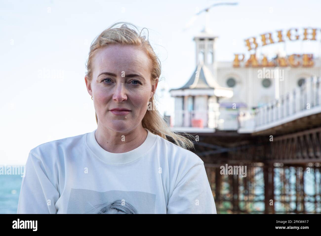 Portrait of Emma Jane Unsworth at Brighton Pier Emma (born 1978) is a ...