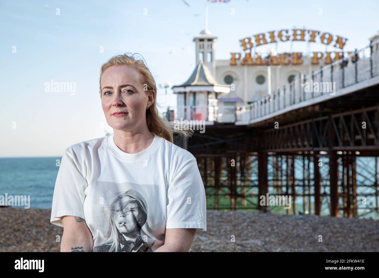 Portrait of Emma Jane Unsworth at Brighton Pier Emma (born 1978) is a ...