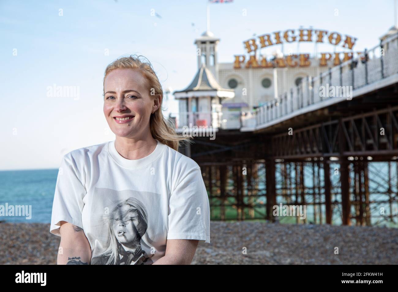 Portrait of Emma Jane Unsworth at Brighton Pier Emma (born 1978) is a ...