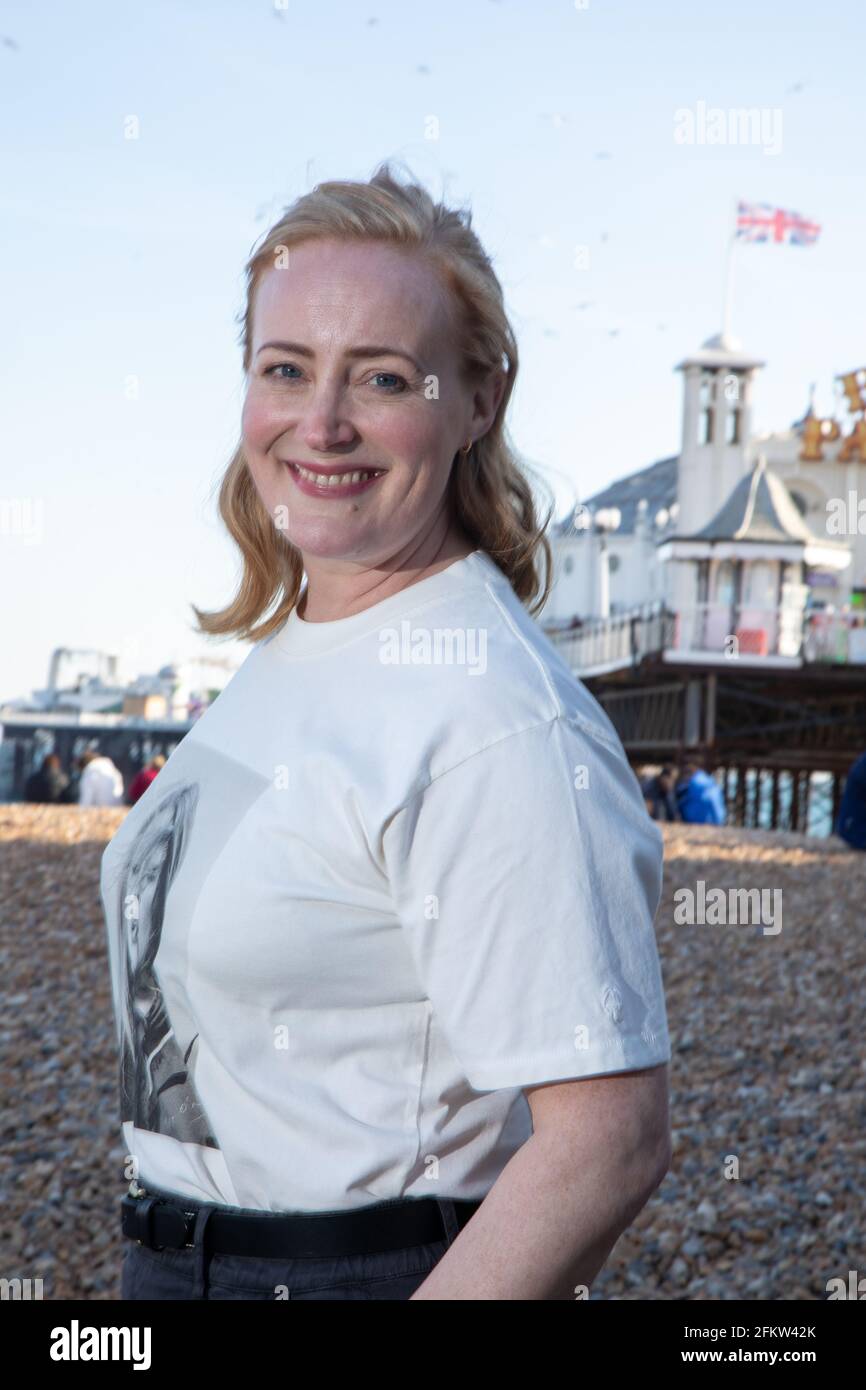 Portrait of Emma Jane Unsworth at Brighton Pier Emma (born 1978) is a ...