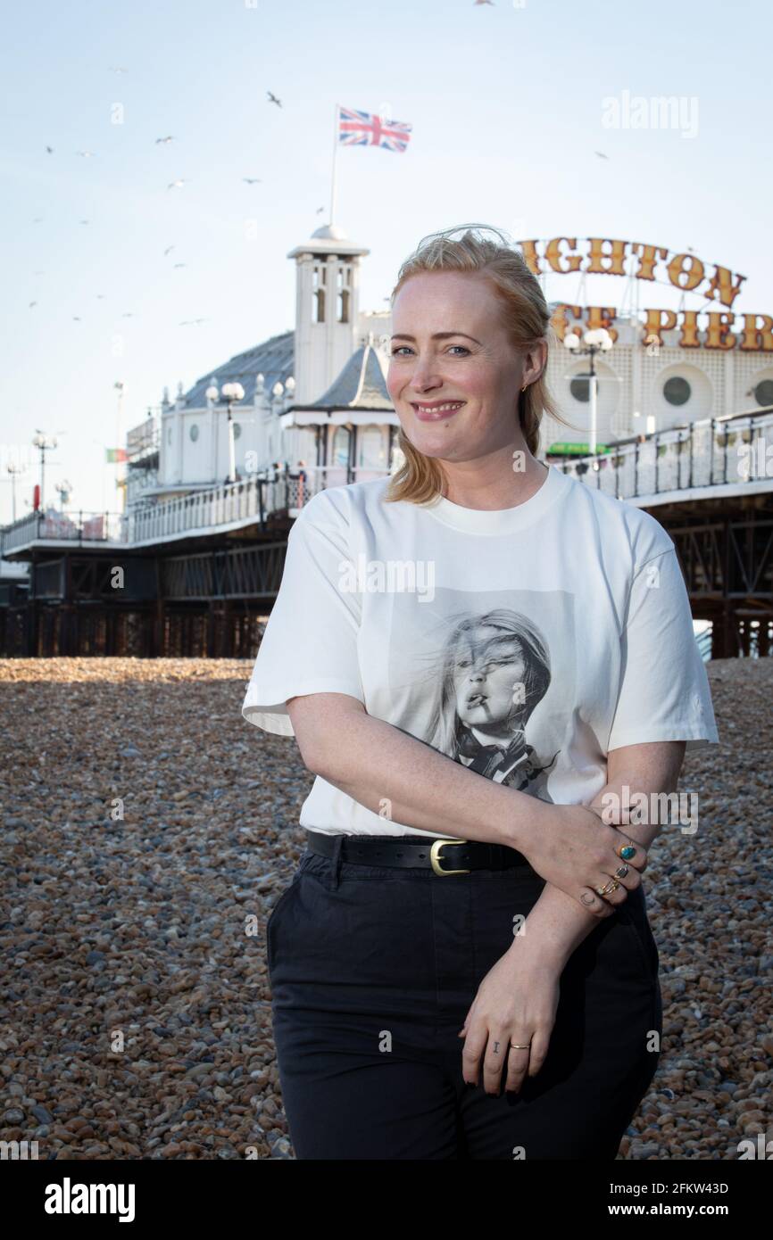 Portrait of Emma Jane Unsworth at Brighton Pier Emma (born 1978) is a ...