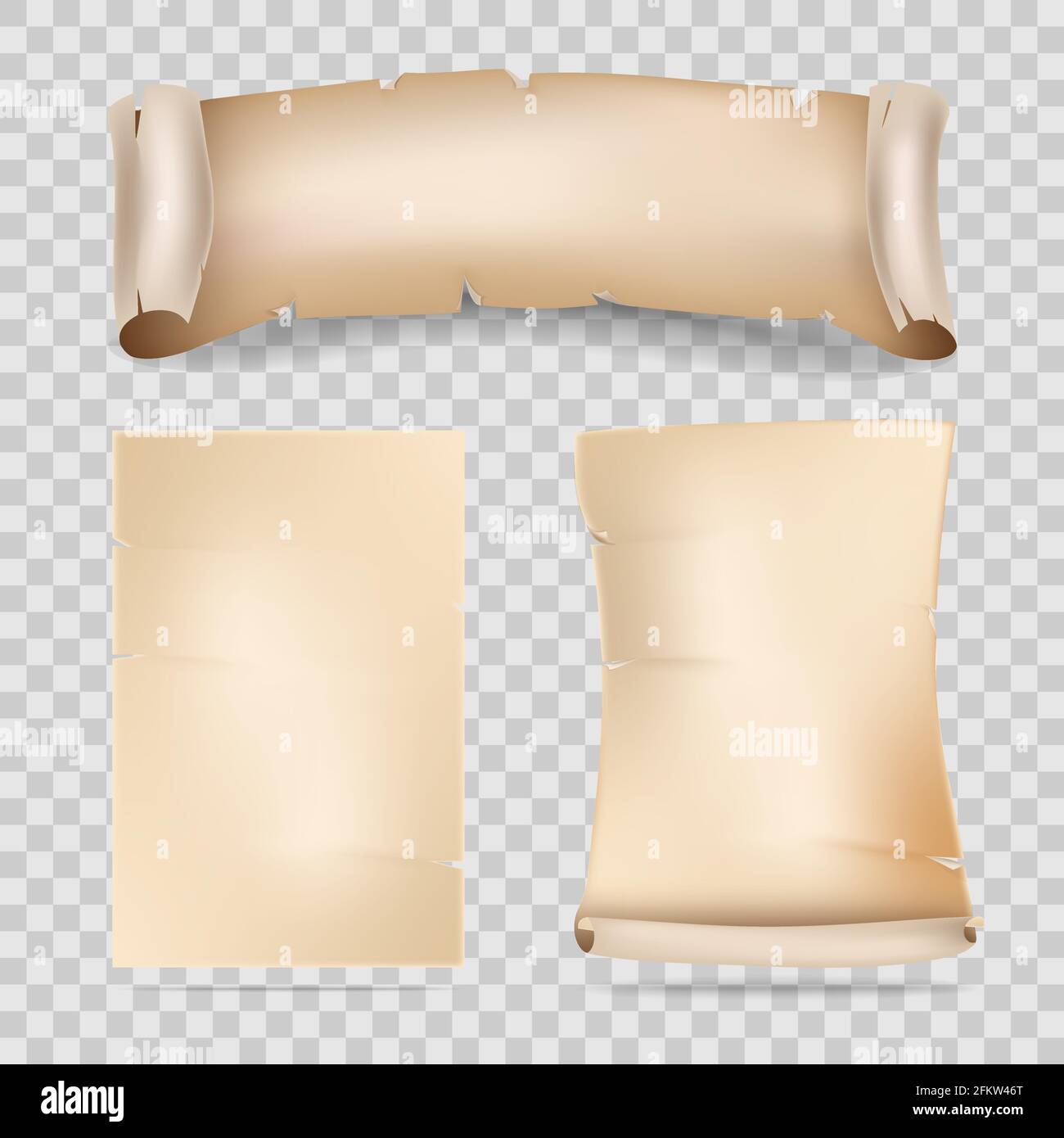Vintage paper parchment sheets Stock Vector Images - Alamy