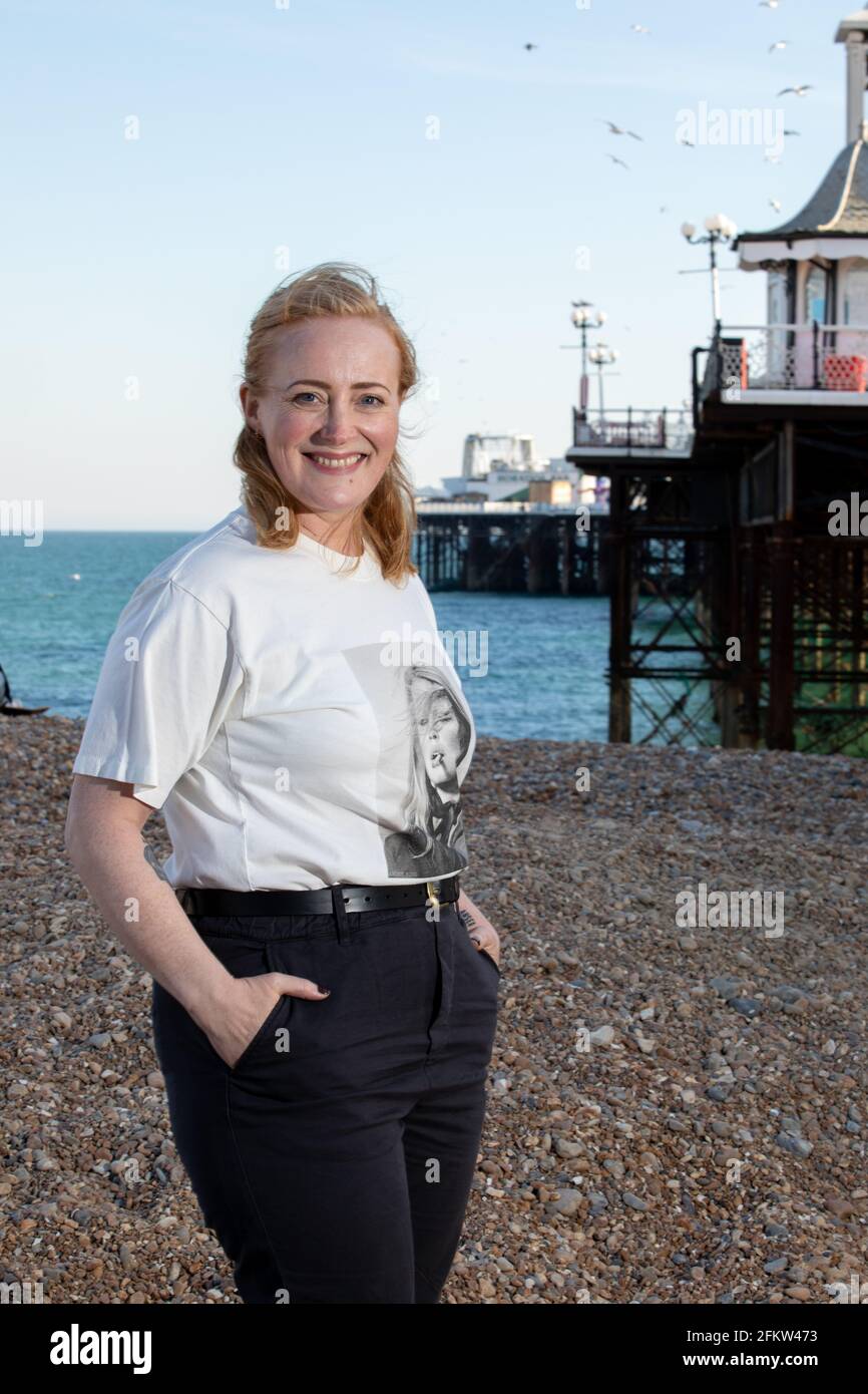 Portrait of Emma Jane Unsworth at Brighton Pier Emma (born 1978) is a ...