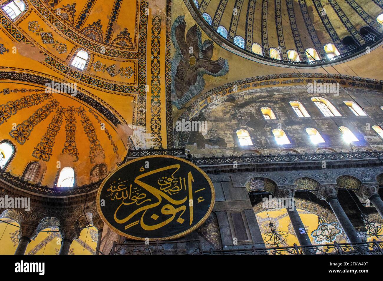 Istanbul, Turkey - May 12, 2013: View of Mosaics on the Ceiling of ...