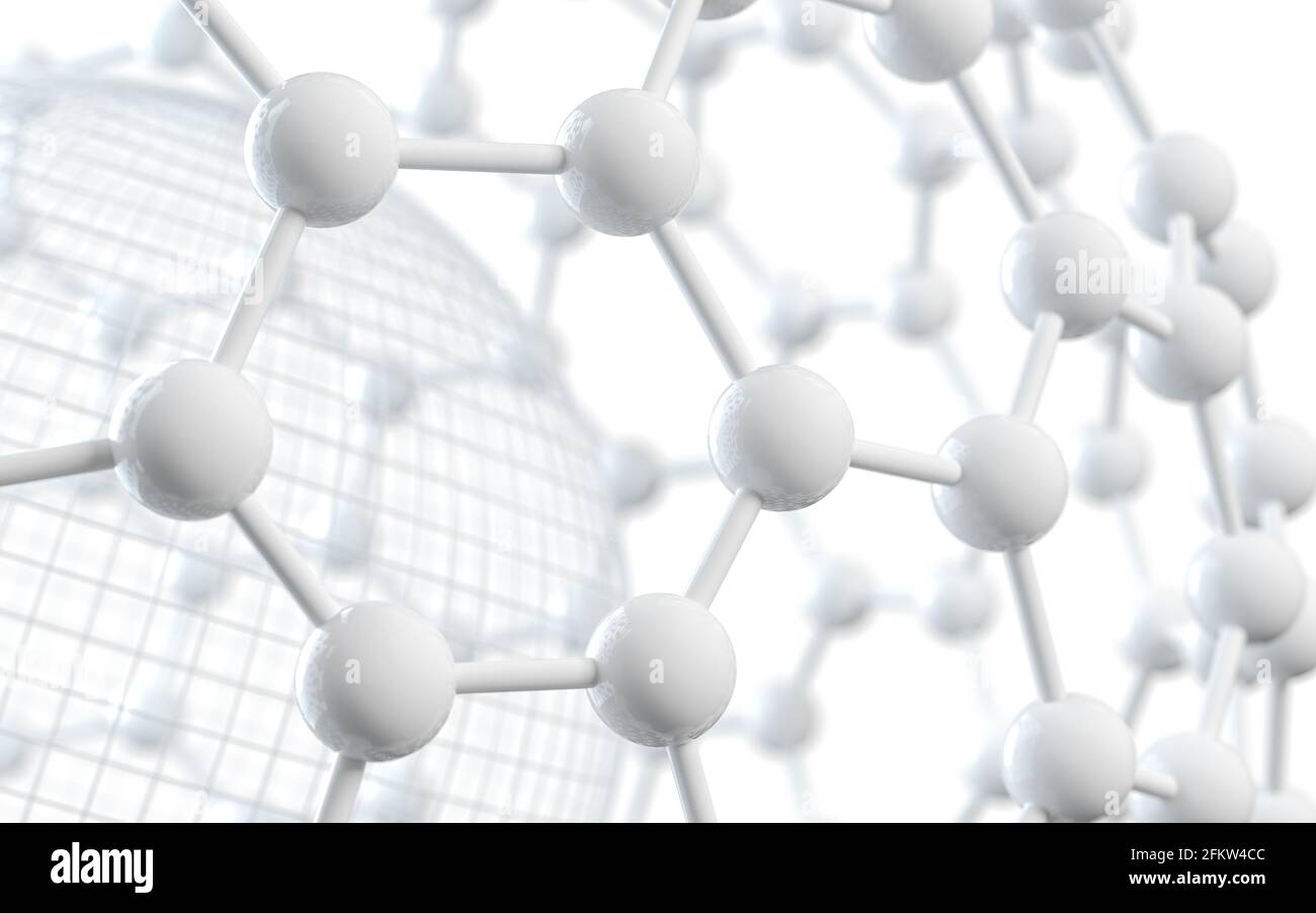 Biochemistry Scientific Node Molecular Connection 3d Rendering Computer Digital Drawing Stock