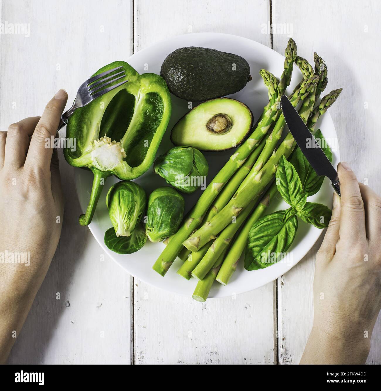 Plate of food top view hi-res stock photography and images - Alamy
