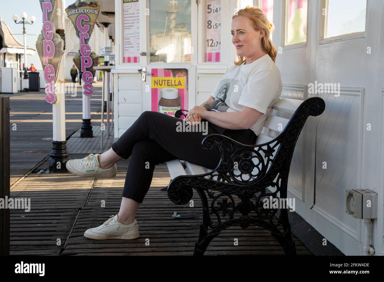 Portrait of Emma Jane Unsworth at Brighton Pier Emma (born 1978) is a ...