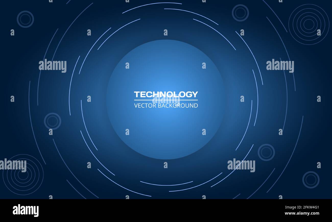 Abstract technology innovation hi-tech blue background. Geometric ...