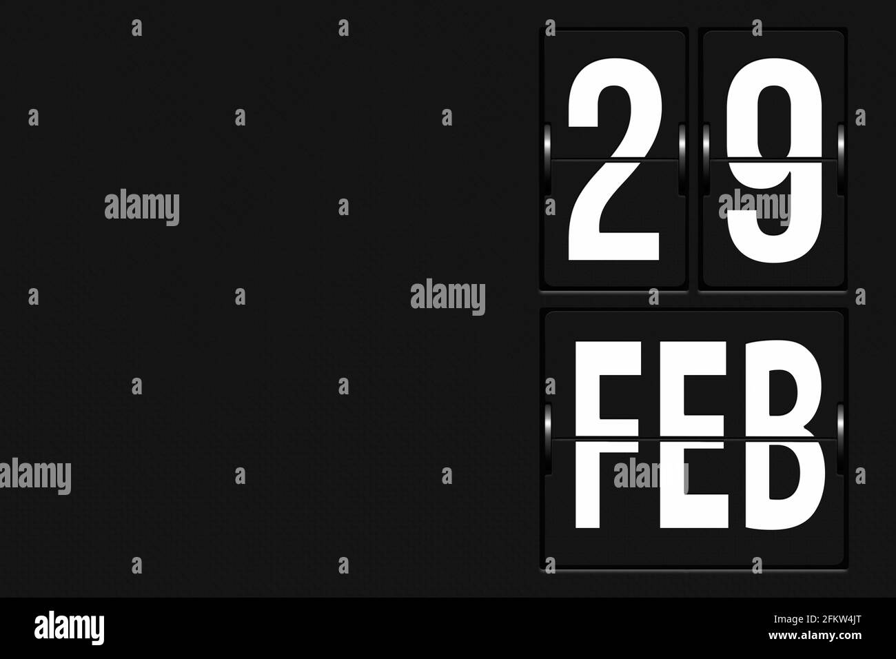 February 29th. Day 29 of month, Calendar date. Calendar in the form of ...