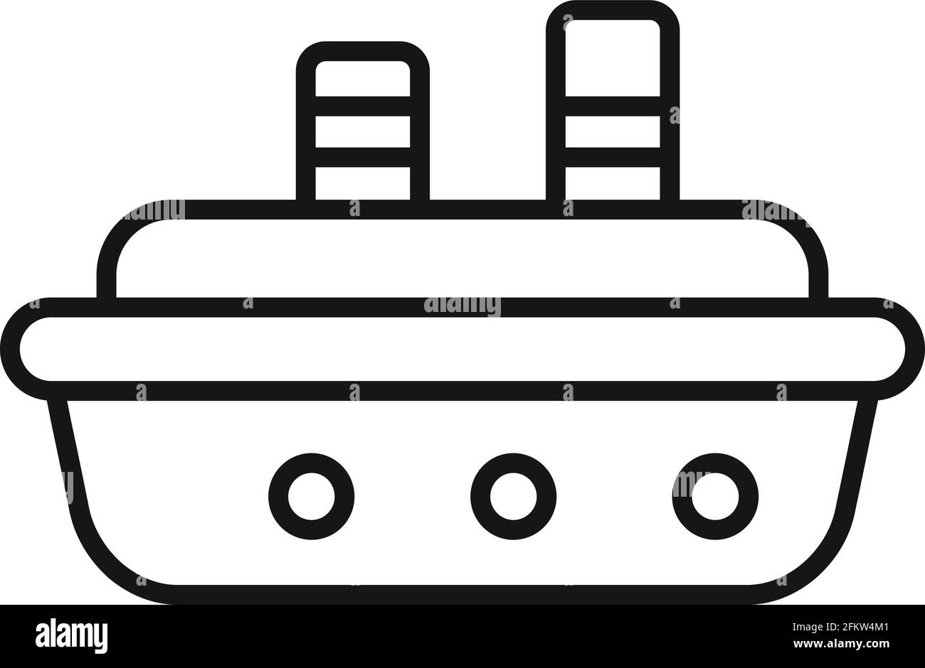 Marine motorboat icon outline Cut Out Stock Images & Pictures - Alamy