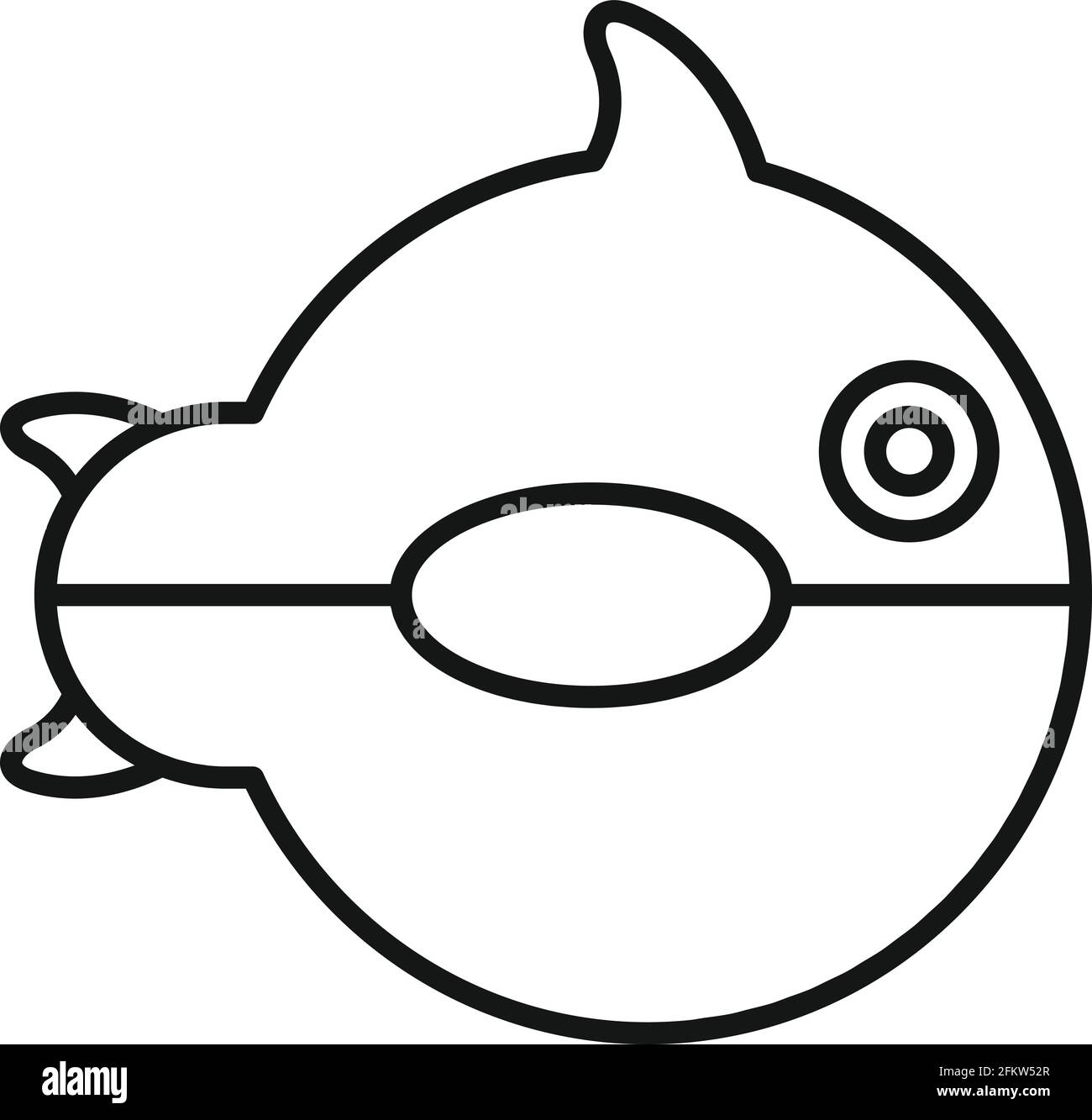 Ball fish toy icon, outline style Stock Vector Image & Art - Alamy