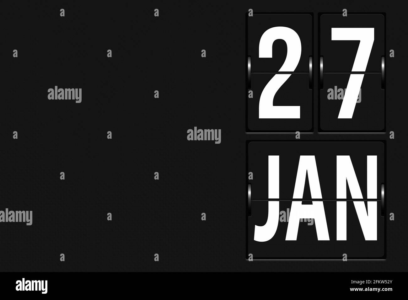 January 27th. Day 27 of month, Calendar date. Calendar in the form of a ...