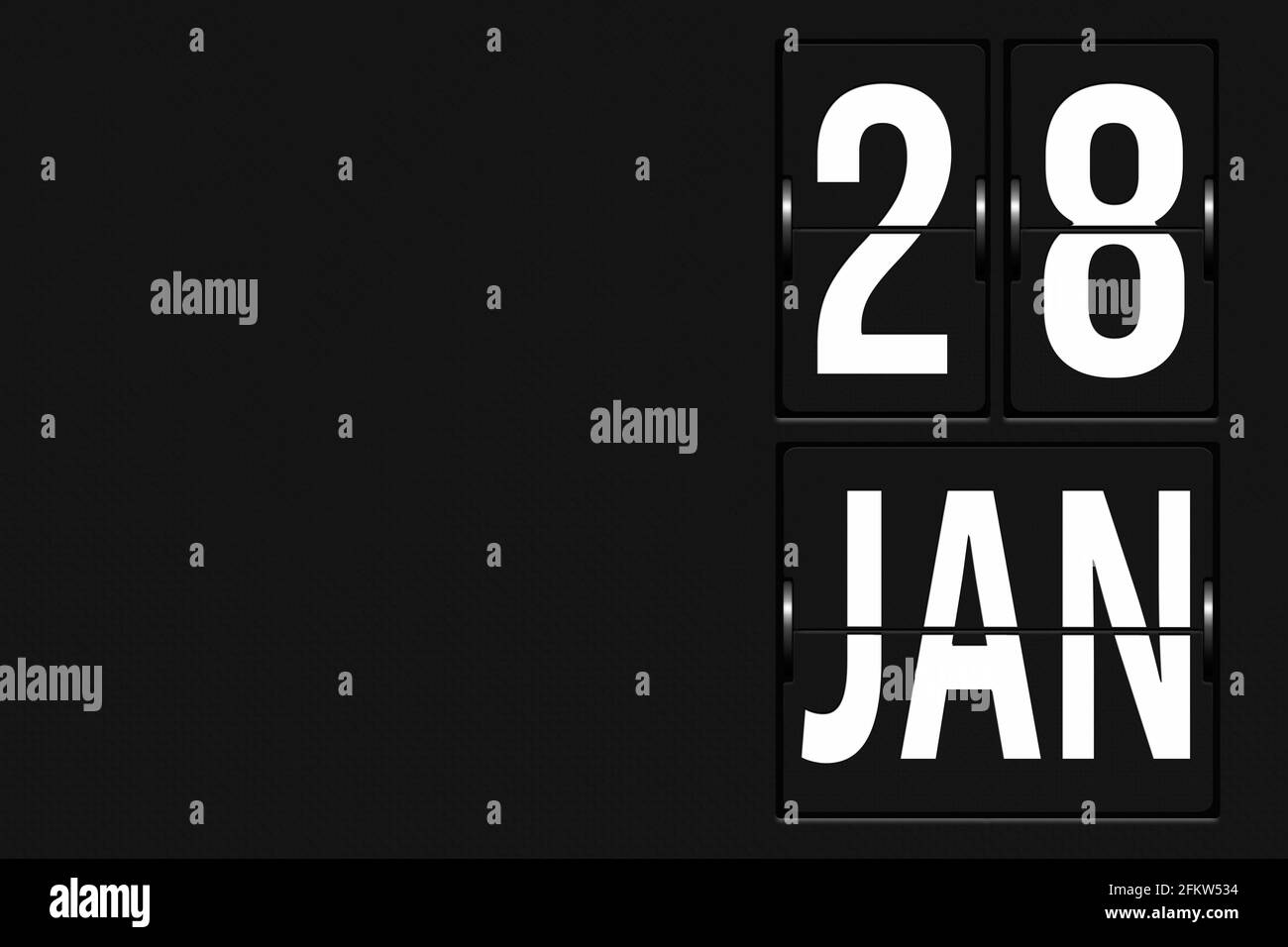 January 28th. Day 28 of month, Calendar date. Calendar in the form of a ...