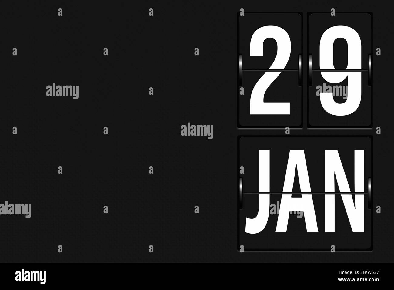 January 29th. Day 29 of month, Calendar date. Calendar in the form of a ...