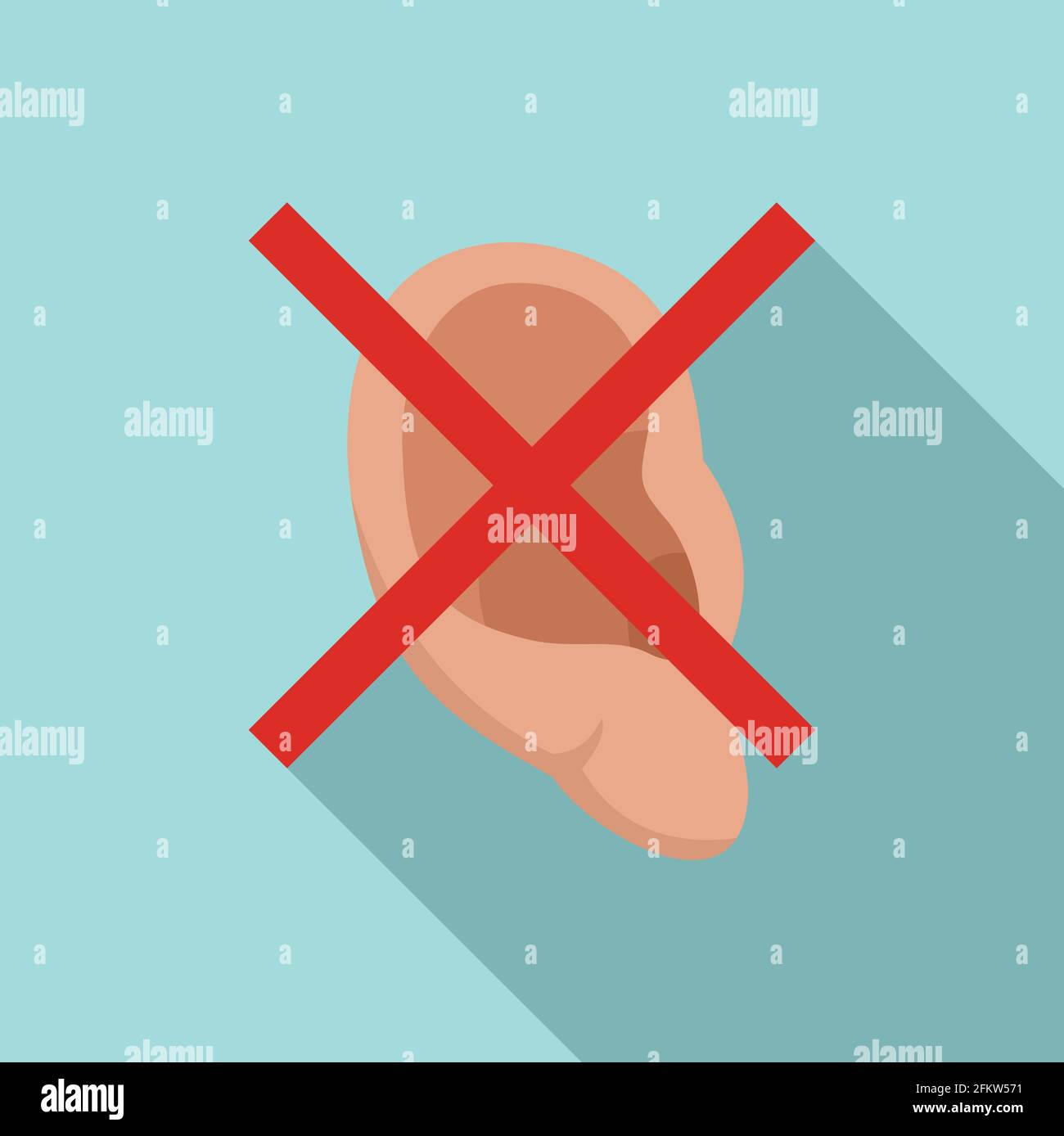 No listen teen problem icon, flat style Stock Vector Image & Art - Alamy