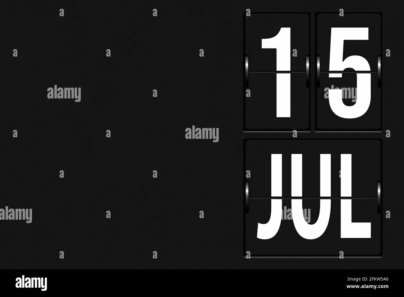 July 15th. Day 15 of month, Calendar date. Calendar in the form of a ...