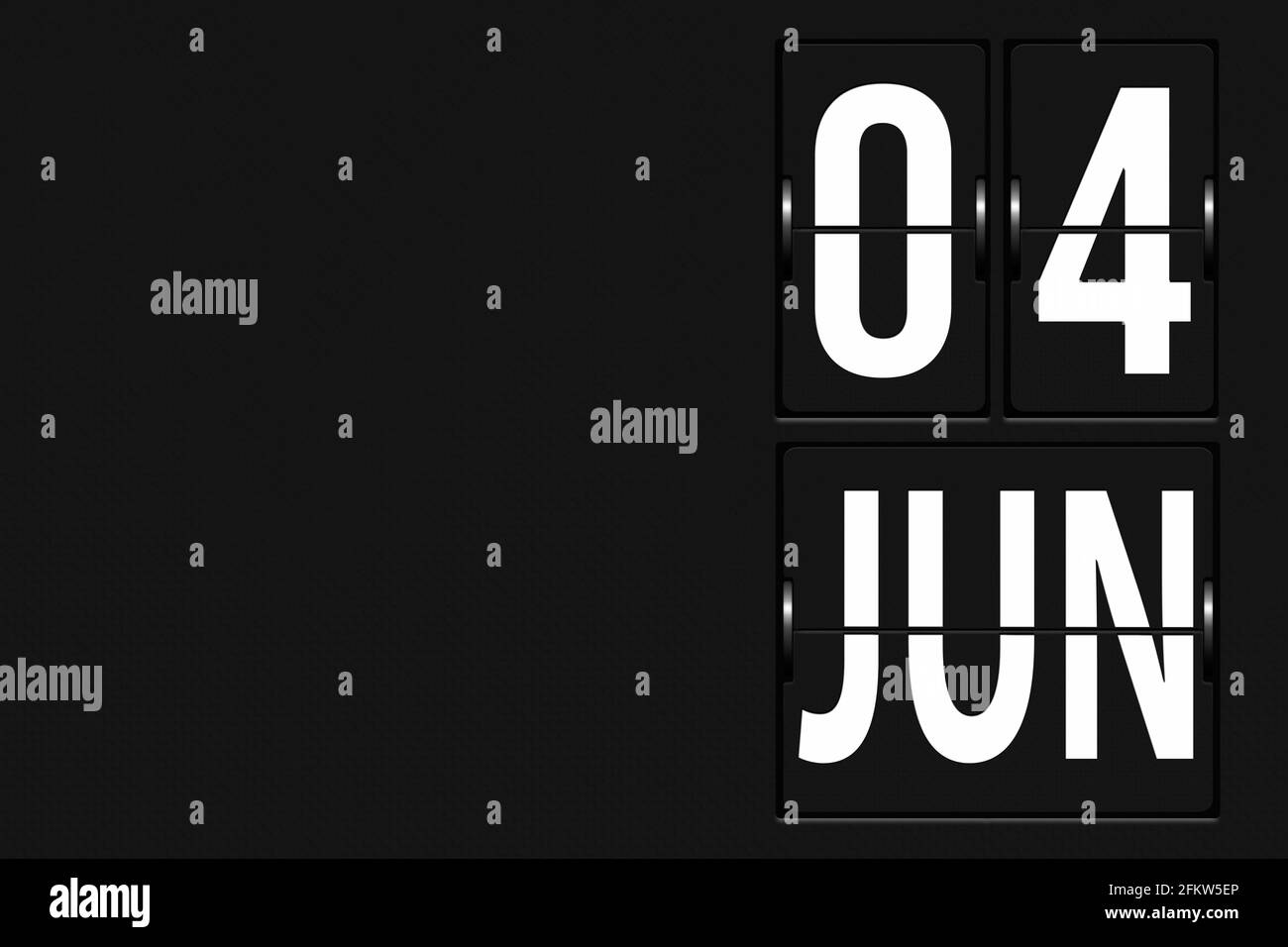 June 4th. Day 4 of month, Calendar date. Calendar in the form of a ...