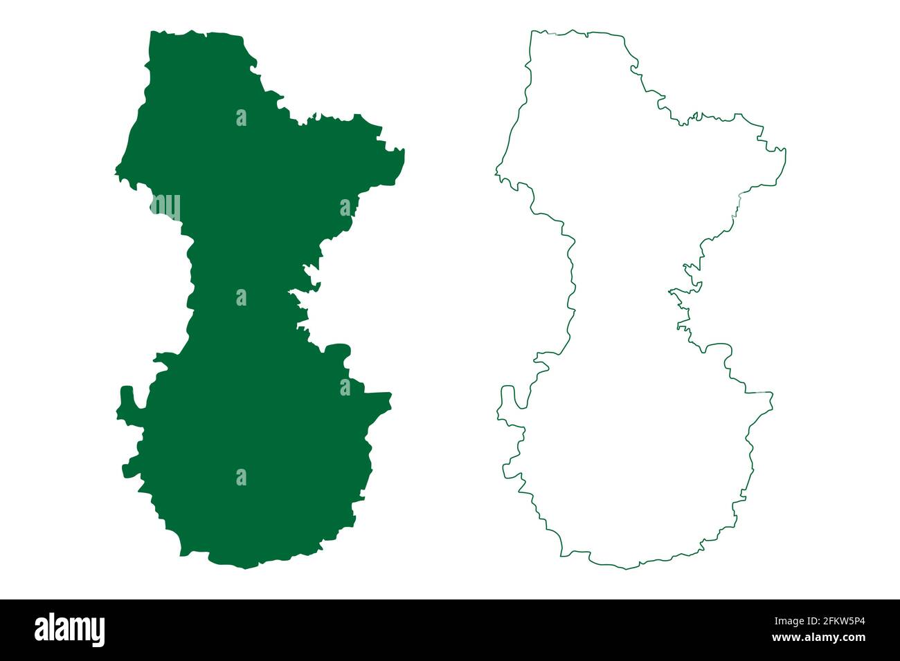 Bhopal district (Madhya Pradesh State, division, Republic of India) map ...