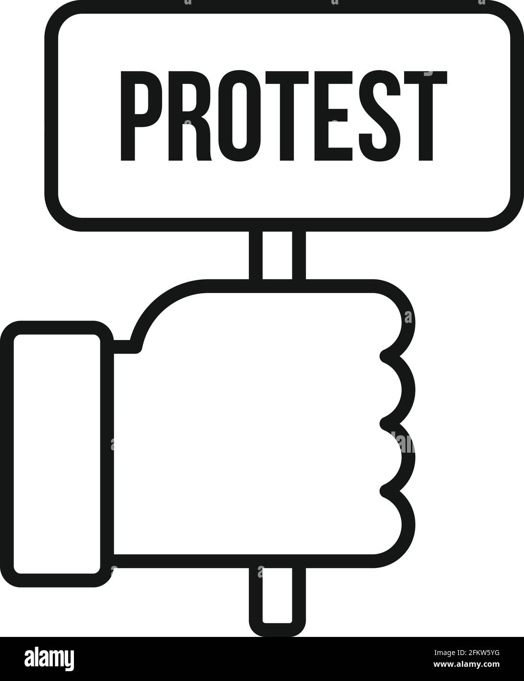 Protest teen protest icon, outline style Stock Vector Image & Art - Alamy