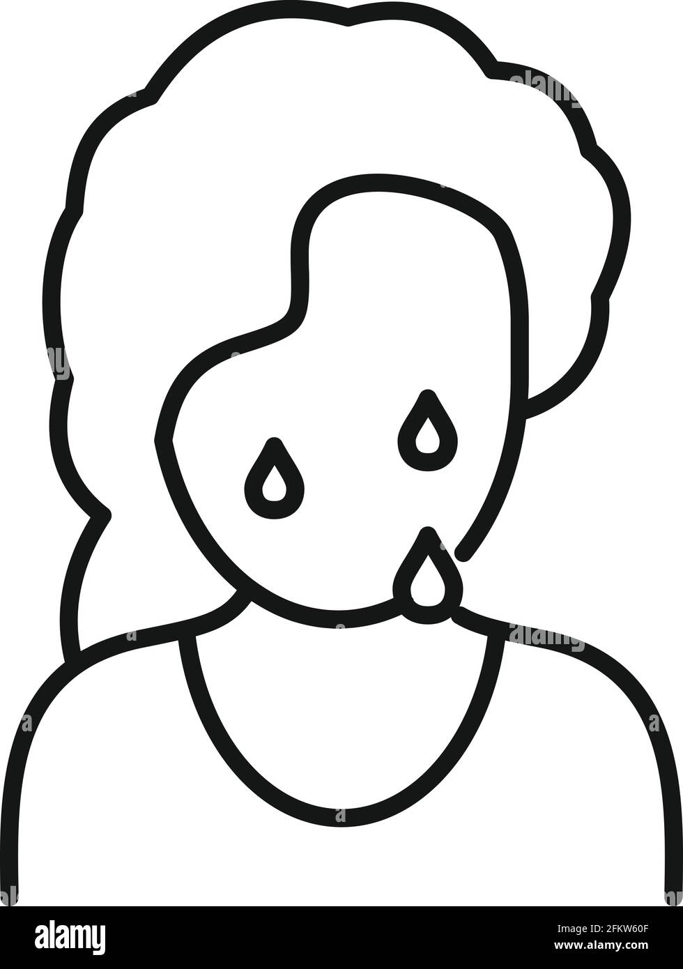 Teen problem crying icon, outline style Stock Vector Image & Art - Alamy