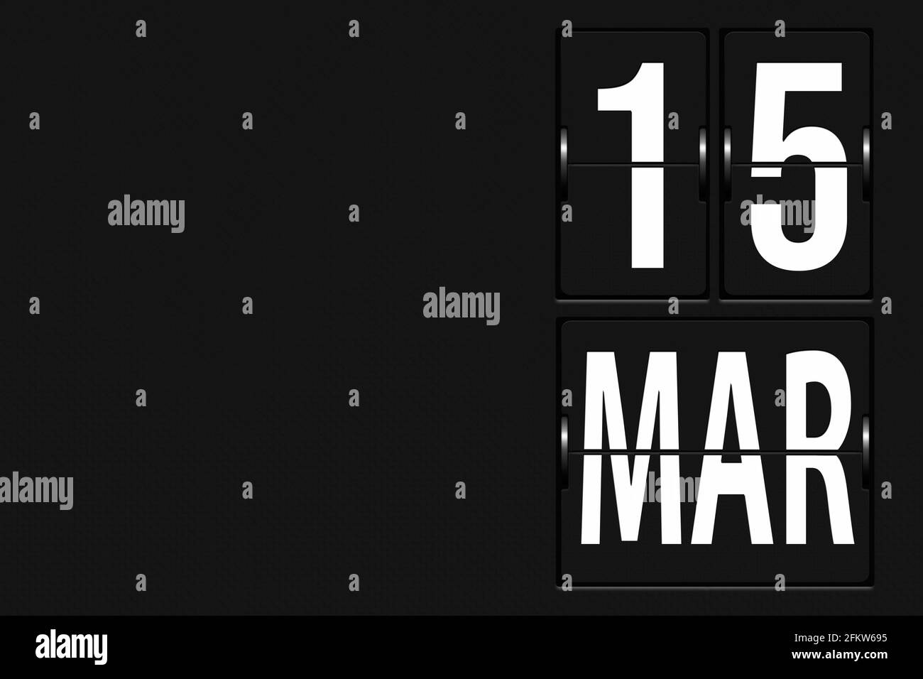March 15th. Day 15 of month, Calendar date. Calendar in the form of a ...