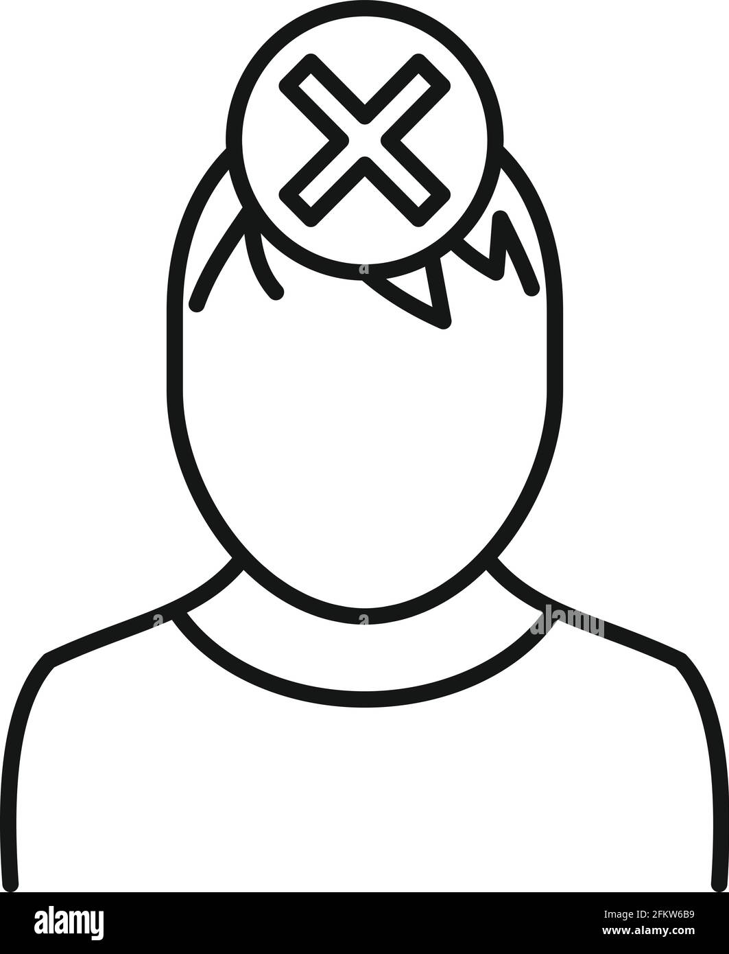 Reject boy teen problems icon, outline style Stock Vector Image & Art ...