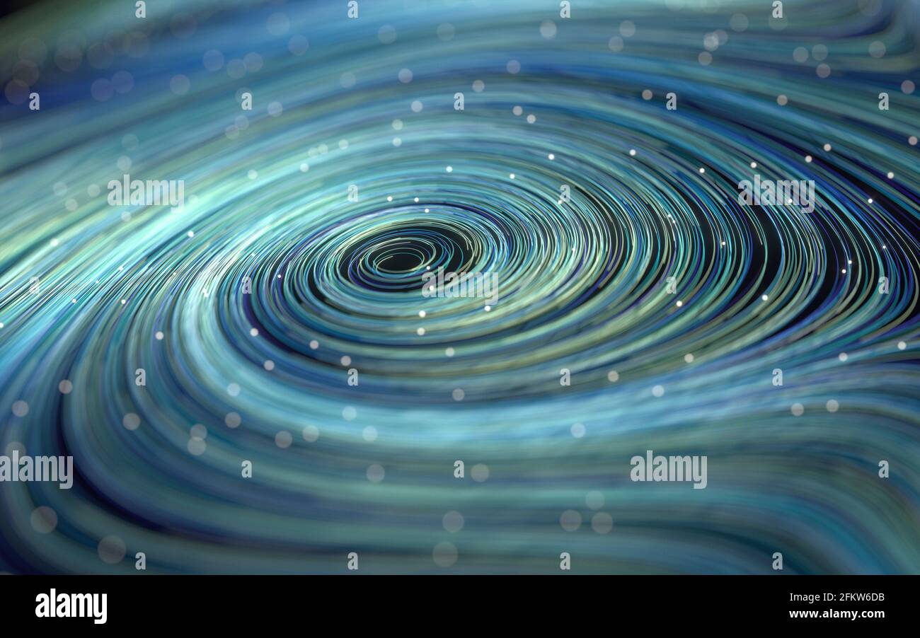 Magic vortex lines, fantasy wave pattern, 3d rendering. Computer ...