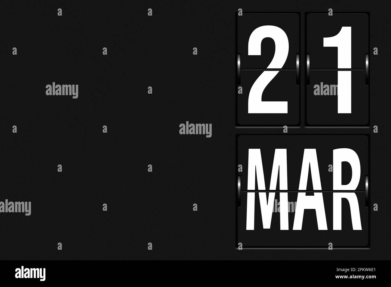 March 21st . Day 21 of month, Calendar date. Calendar in the form of a ...
