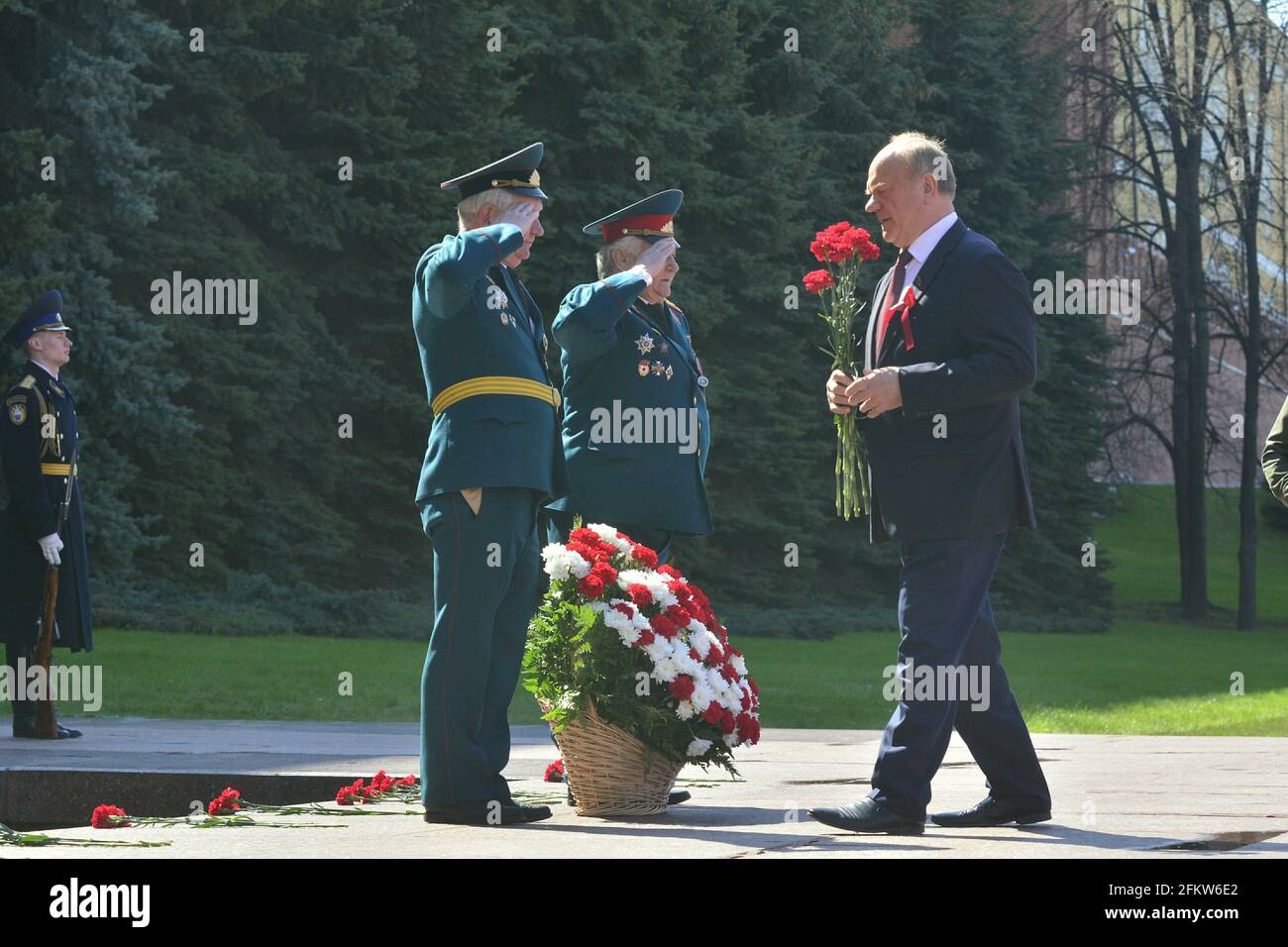 May Day ceremonies of the Communist Party in Moscow.On the picture ...