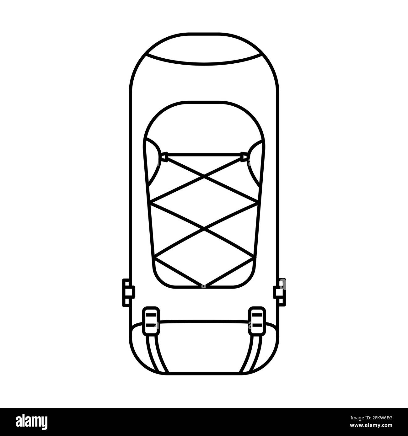 Black and White travel backpacks isolated on white background. Vector ...