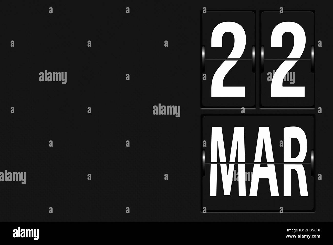 March 22nd. Day 22 of month, Calendar date. Calendar in the form of a ...