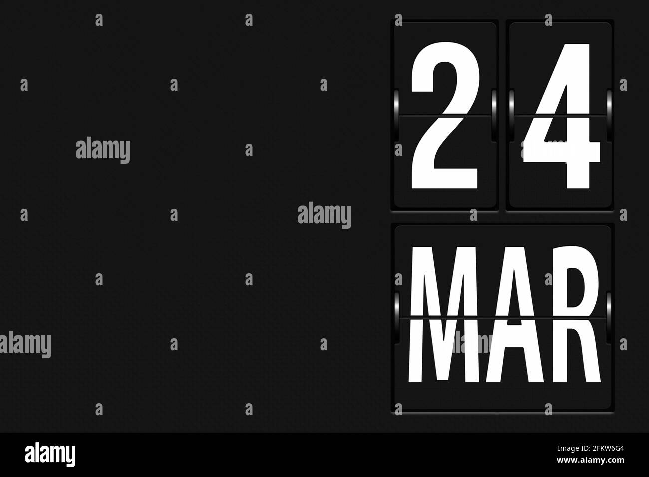 March 24th. Day 24 of month, Calendar date. Calendar in the form of a ...