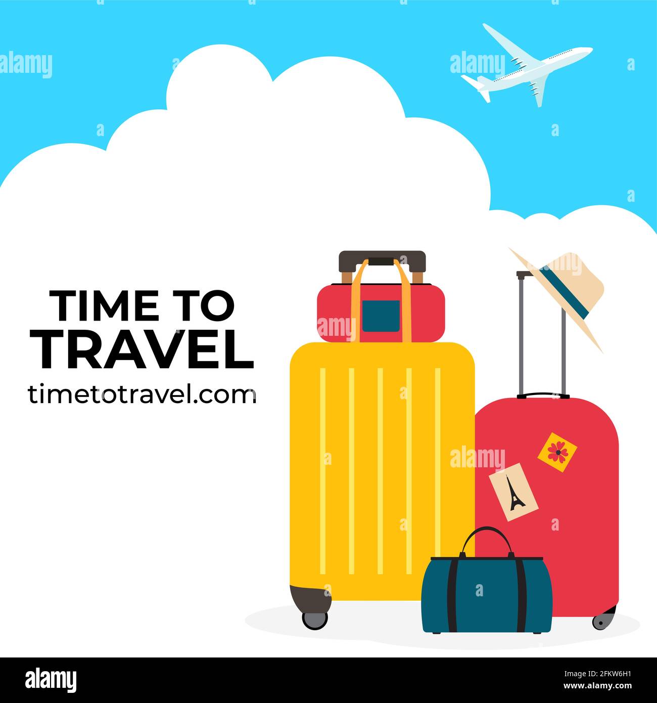 Time to travel background for ads, social network post. Vector ...