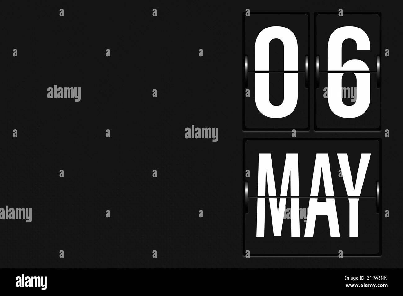 May 6th. Day 6 of month, Calendar date. Calendar in the form of a ...