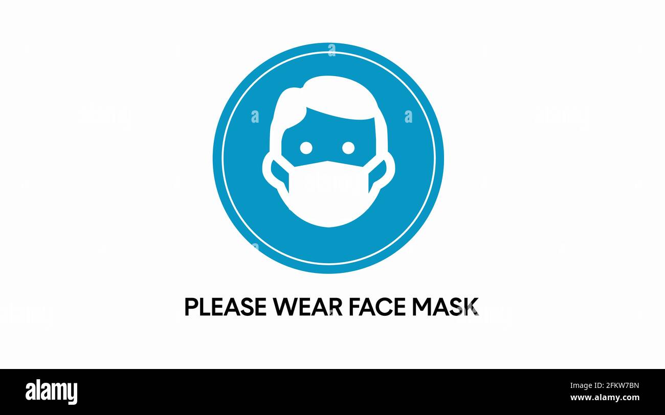 Were a Face mask Icon or Sign. Vector isolated illustration of a Were a ...