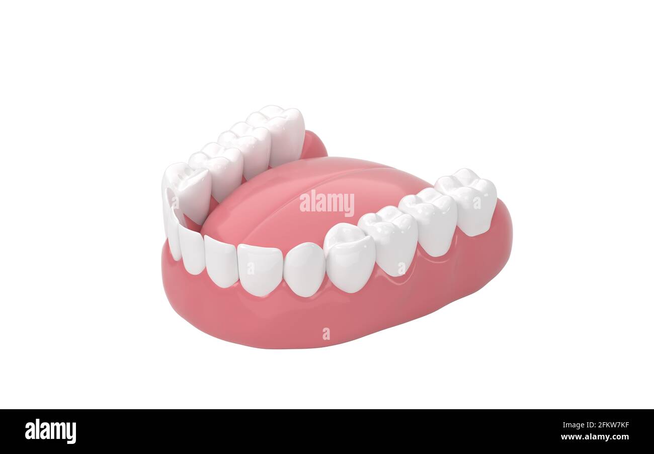 Healthy Teeth, teeth treatment, 3d rendering. Computer digital drawing ...