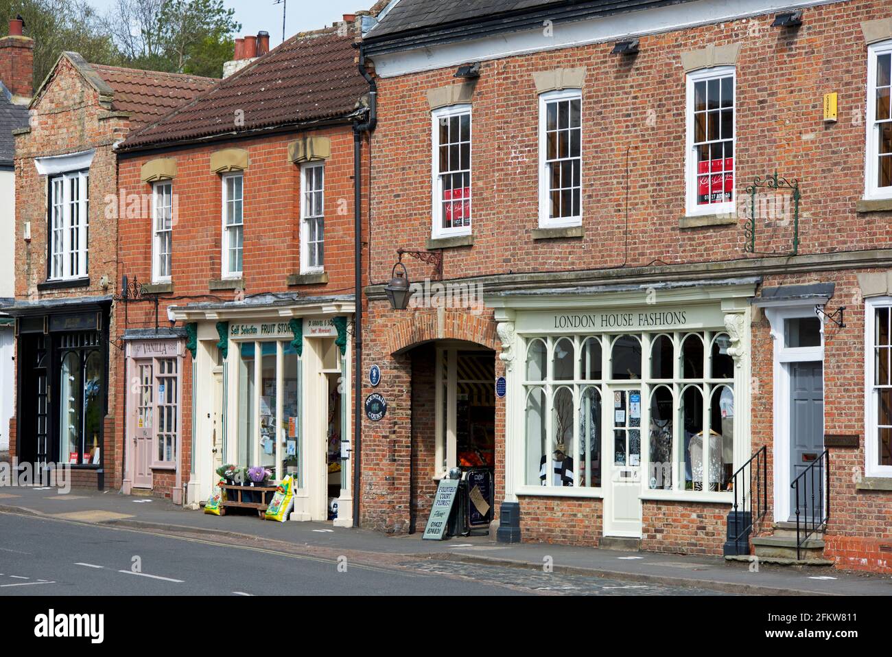 Shops in Epworth, North Lincolnshire, England UK Stock Photo - Alamy