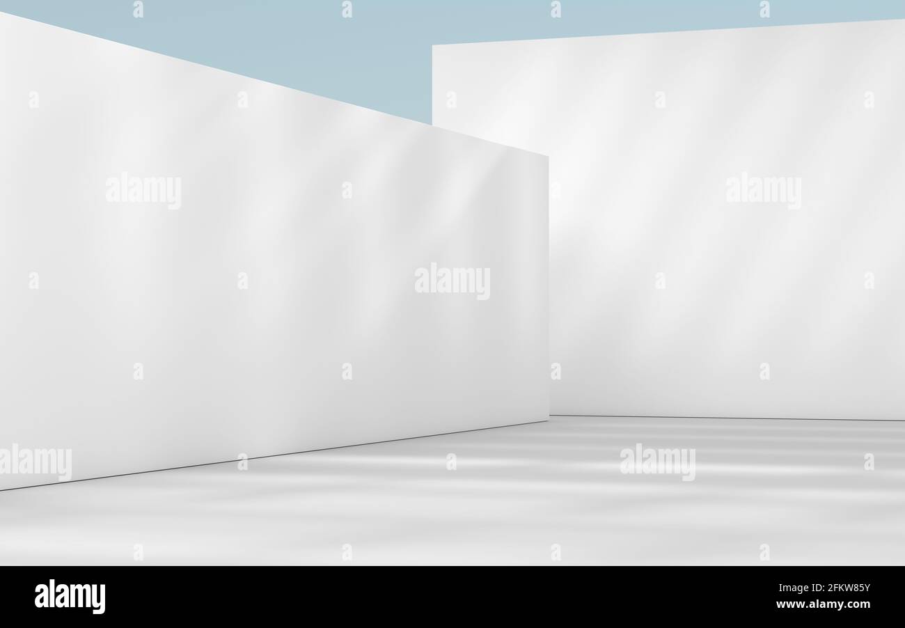 Empty building construction, with sunlight shade, 3d rendering ...