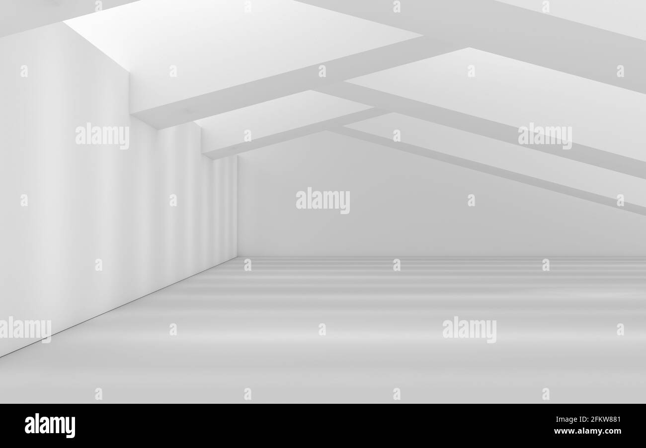 Empty building construction, with sunlight shade, 3d rendering ...