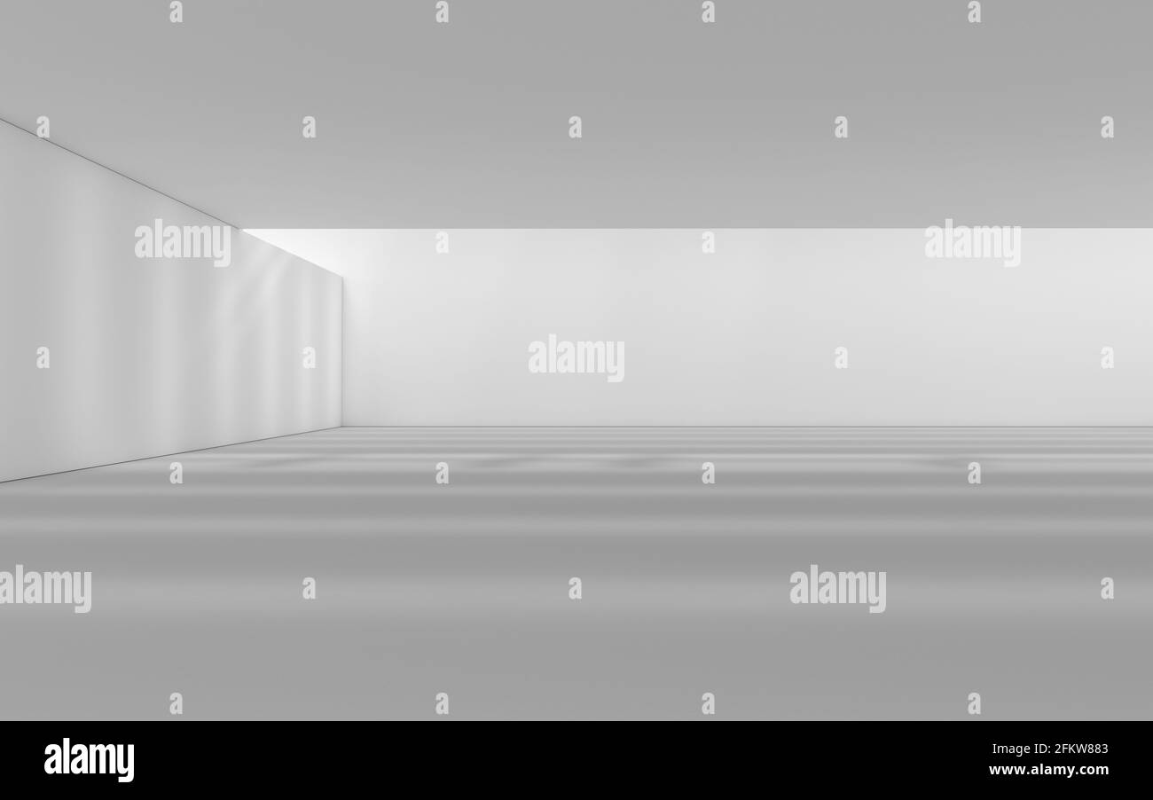Empty building construction, with sunlight shade, 3d rendering ...