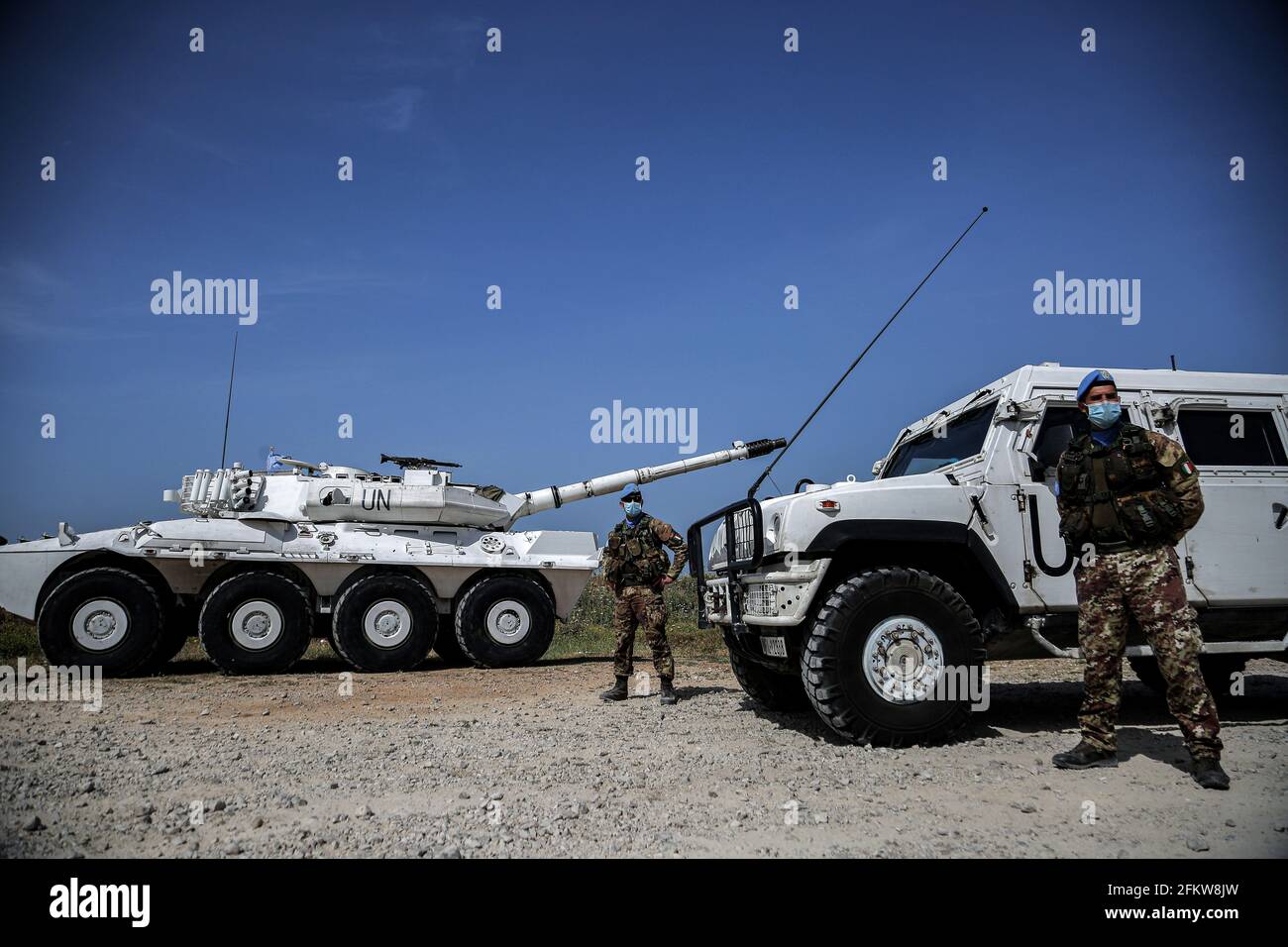 Naqoura, Lebanon. 04th May, 2021. Italian soldiers of the United ...