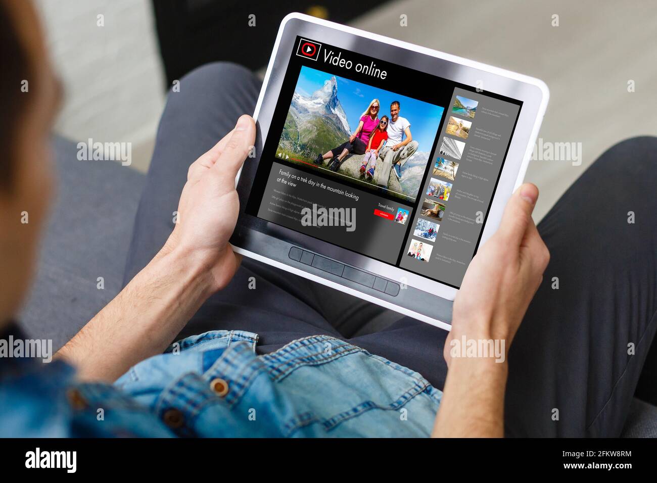 Man watching youtube video hi-res stock photography and images - Alamy