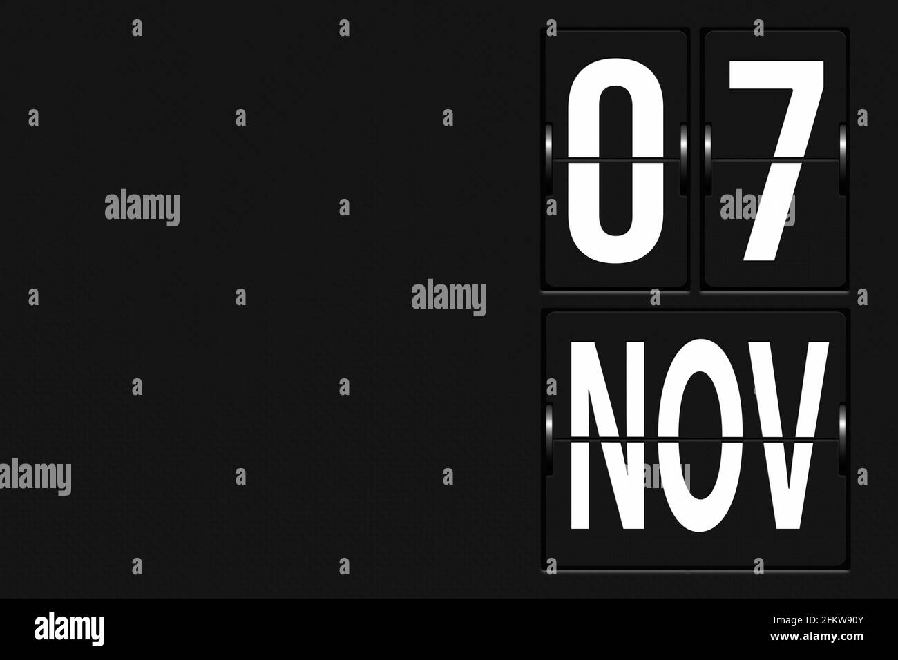 November 7th. Day 7 of month, Calendar date. Calendar in the form of a ...