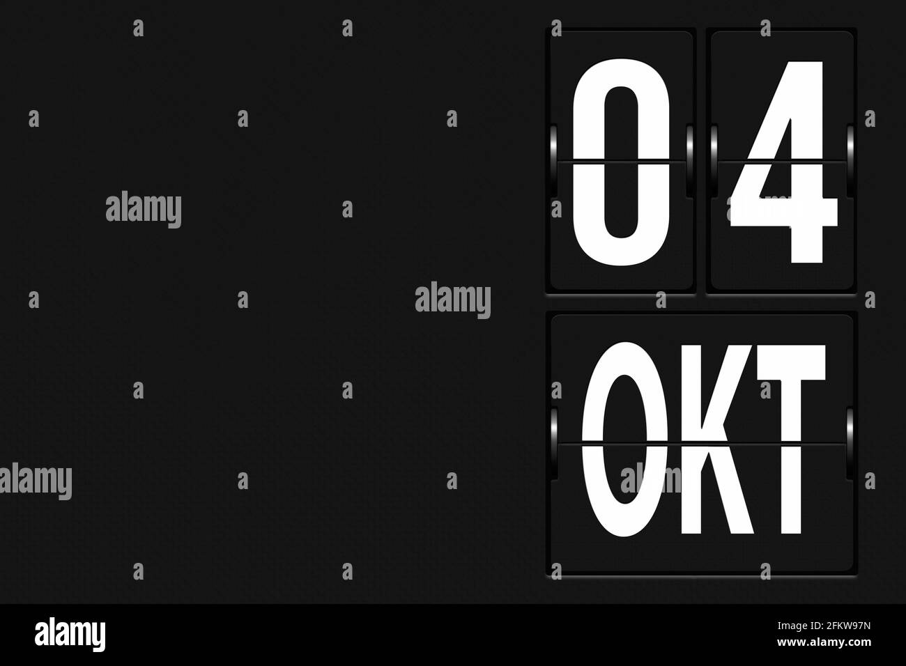 October 4th. Day 4 of month, Calendar date. Calendar in the form of a ...